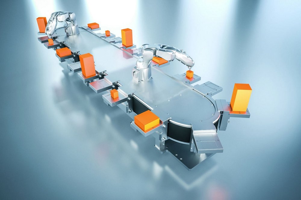 Independently controled shuttles deliver the adaptive machine's ...