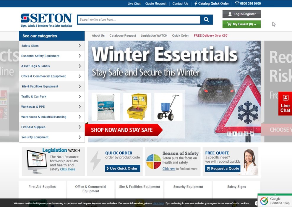 Seton UK awarded Google Certified Shops badge | Industry-Asia